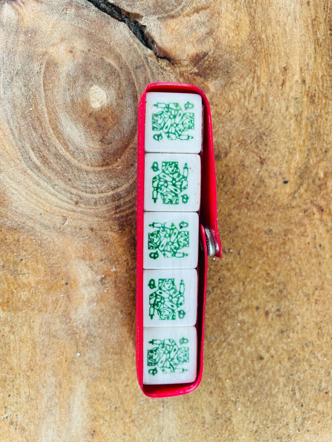 Vintage Chinese Dice in Red Snap Casing, Maj Jong, Poker - Etsy