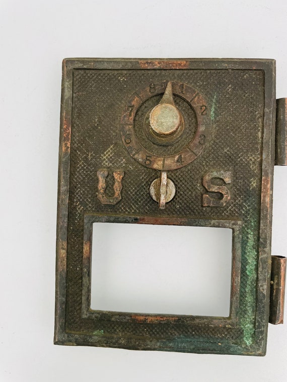 Antique U. S. Brass Postal Box Door Steampunk Decor | Etsy