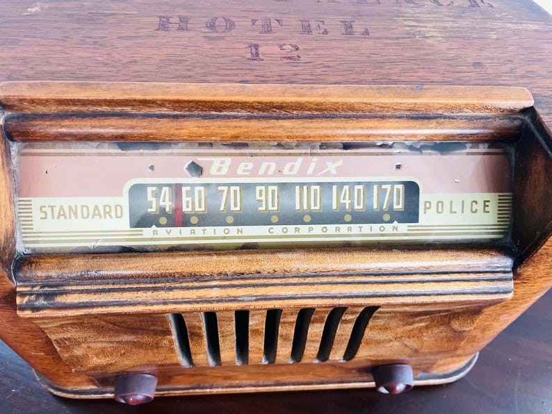 Vintage 1946 Bendix Radio - Tube, Wood Casing, Brown Palace Hotel in CO ...