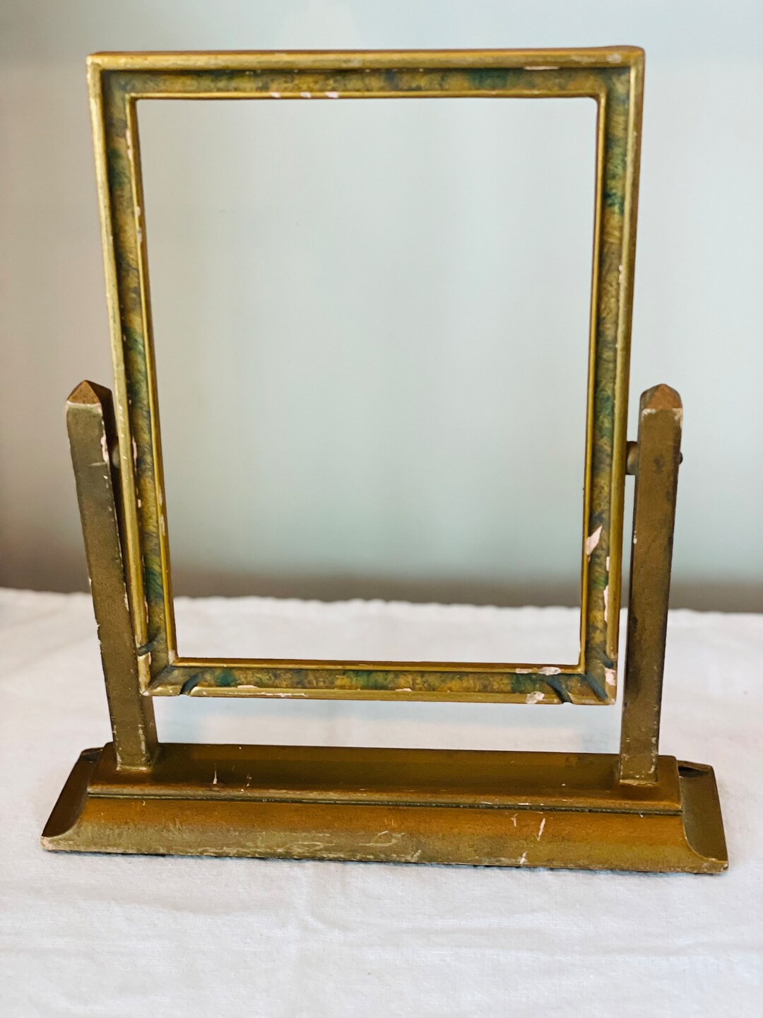 Vintage Wood Swinging Table Top Frame, No Glass , Tilt Frame, 11.25 ...