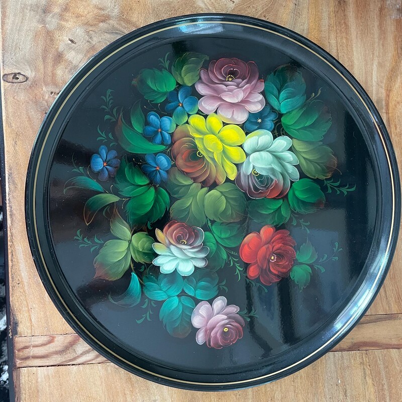 Tole Painted Tray - Etsy