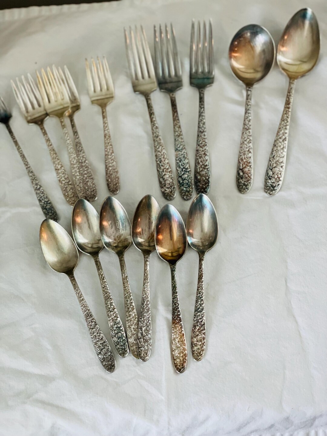 Vintage National Silver Co. Silver Plate Flatware, 16 Pieces, Service ...
