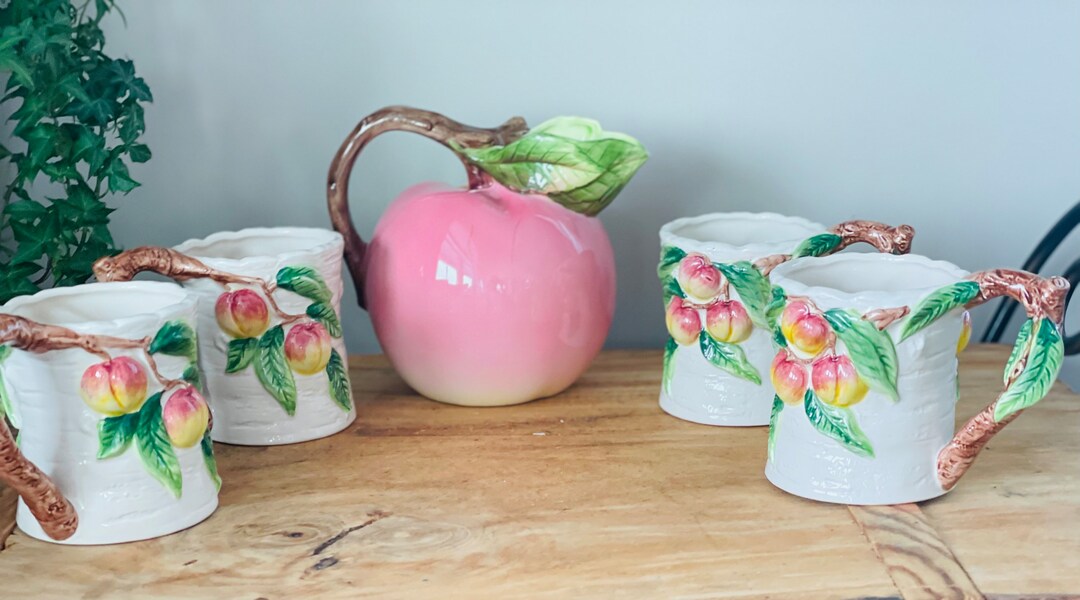 Summer Fun Kitschy Set! Vintage Ceramic Fitz and Floyd OCI Peach ...