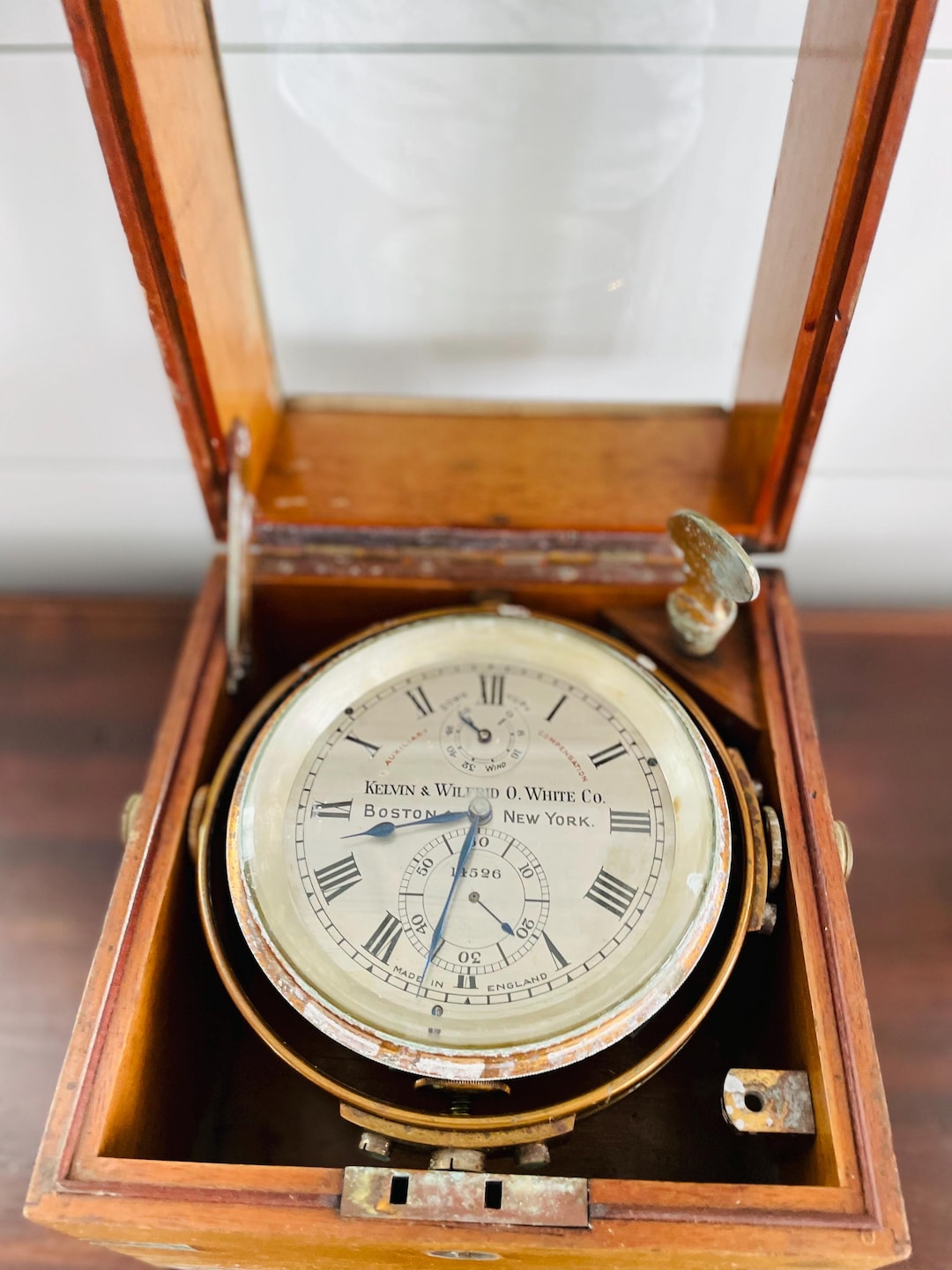 Antique Maritime Chronometer Clock in Box With Key - Etsy
