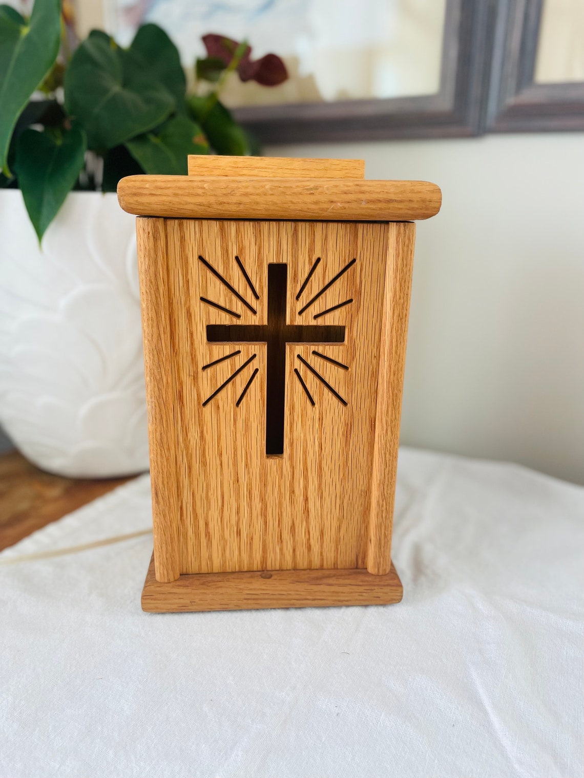 Hand Made Wood Light Box With Cross Cutout, 1997 - Etsy