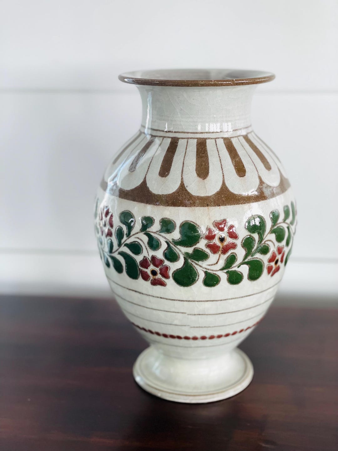 Natural Hand Made Pottery Vase, Geisler Original, Grey, Green, Brown - Etsy