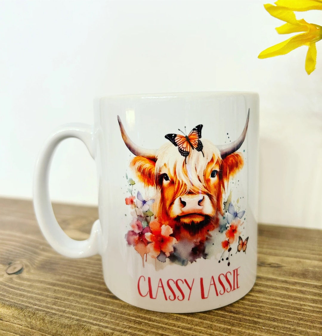 Highland Cow Mug Classy Lassie Cute Scottish Highland Cow Cup - Etsy