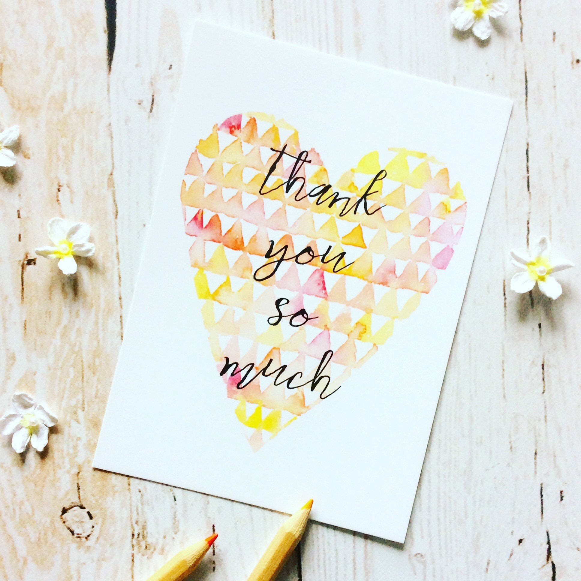 Thank You Postcard Thank You cards | Etsy