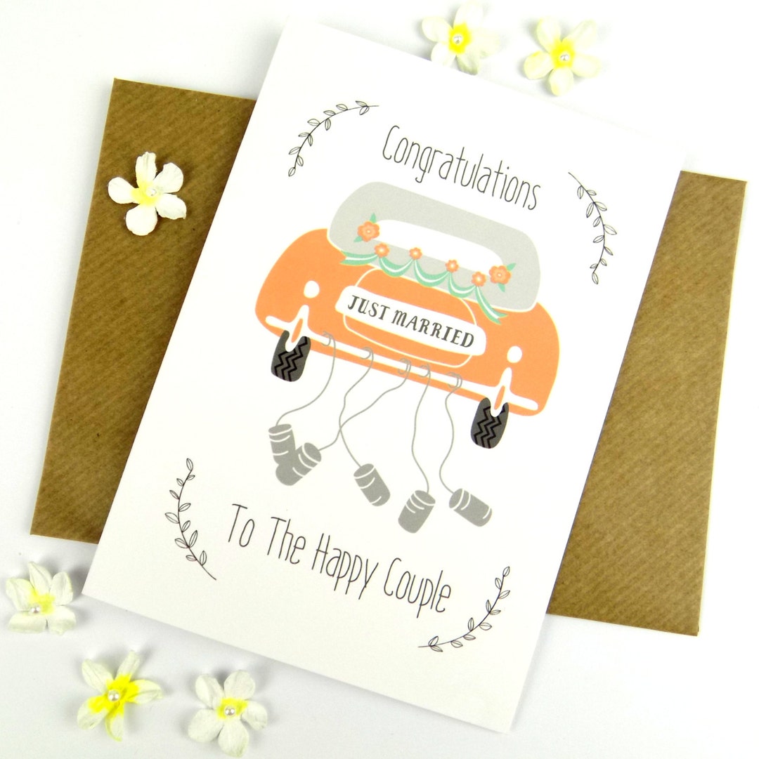 Wedding Card, Cute Congratulations Wedding Card - Etsy