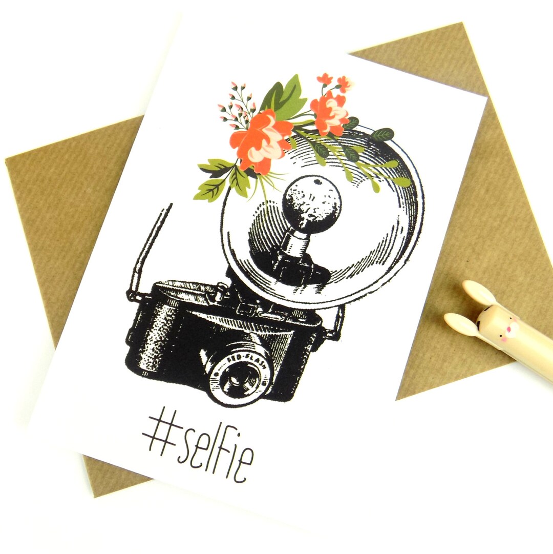 Selfie Blank Greeting Card - Etsy