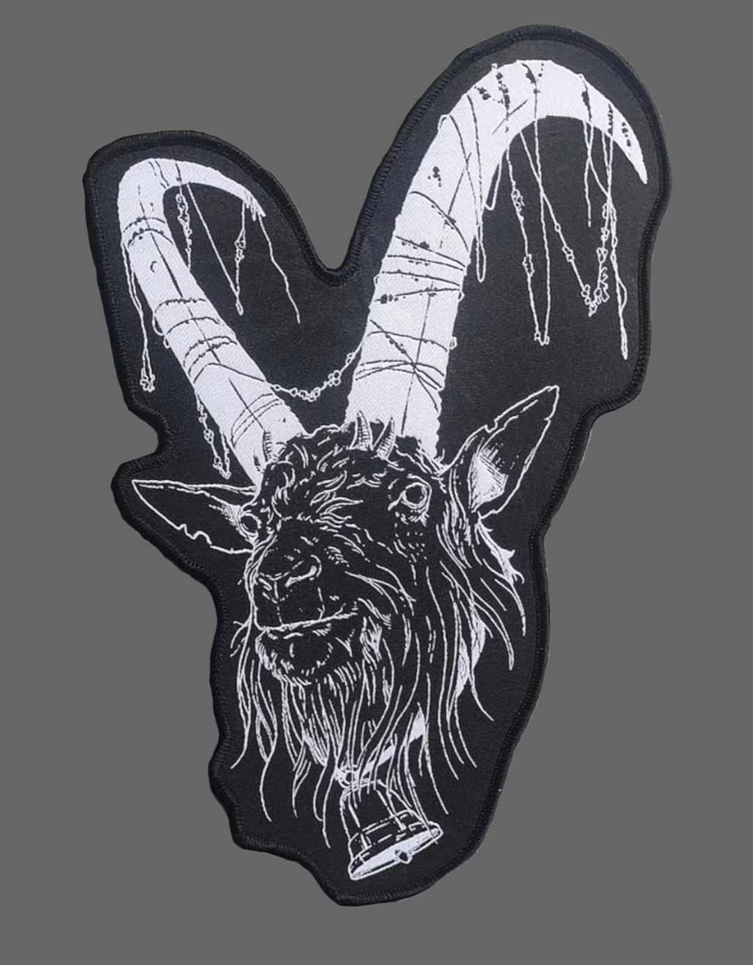 Large 8 Inch Tall Baphomet Severed Books Goat Patch - Dungeons and ...