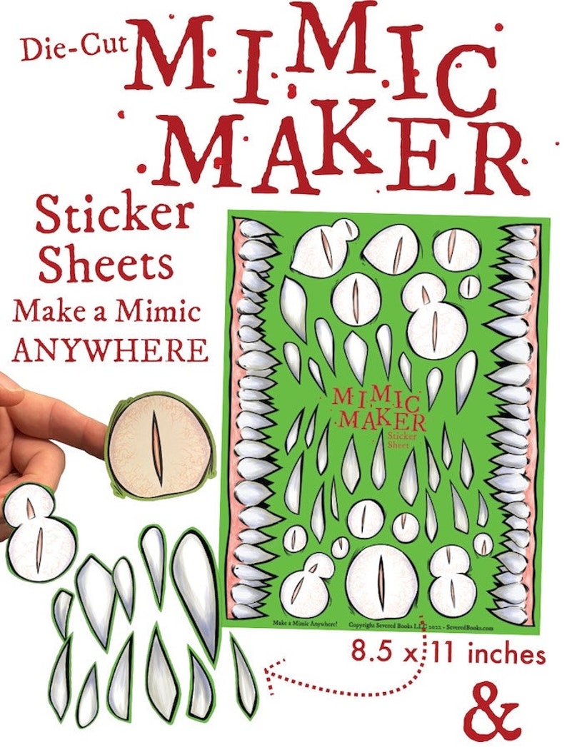 2 Mimic Maker Sticker Sheets - Dungeons and Dragons, Pathfinder ...