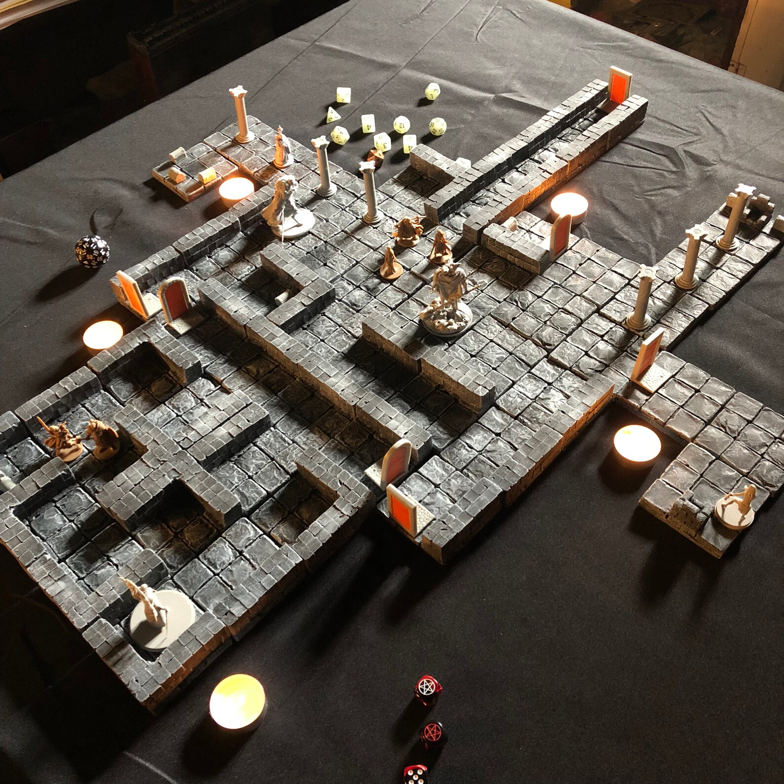 MASSIVE set of 52 painted dungeon tiles modular DnD Dungeons | Etsy