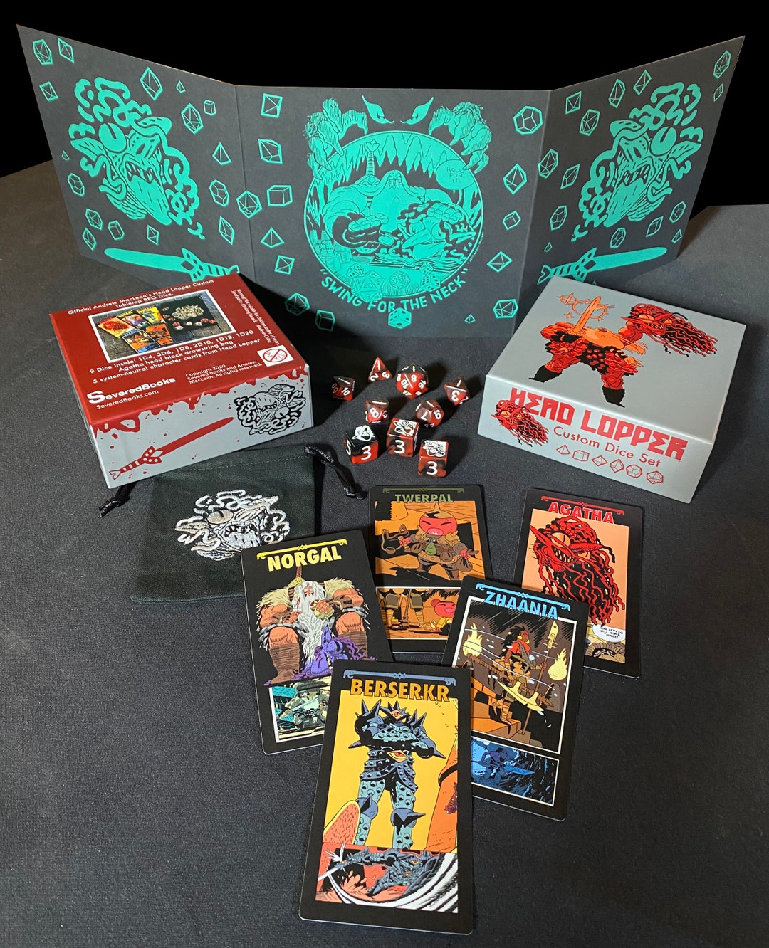 Exclusive Head Lopper Custom Dice Box Set W/ Rare Campaign Notebook ...