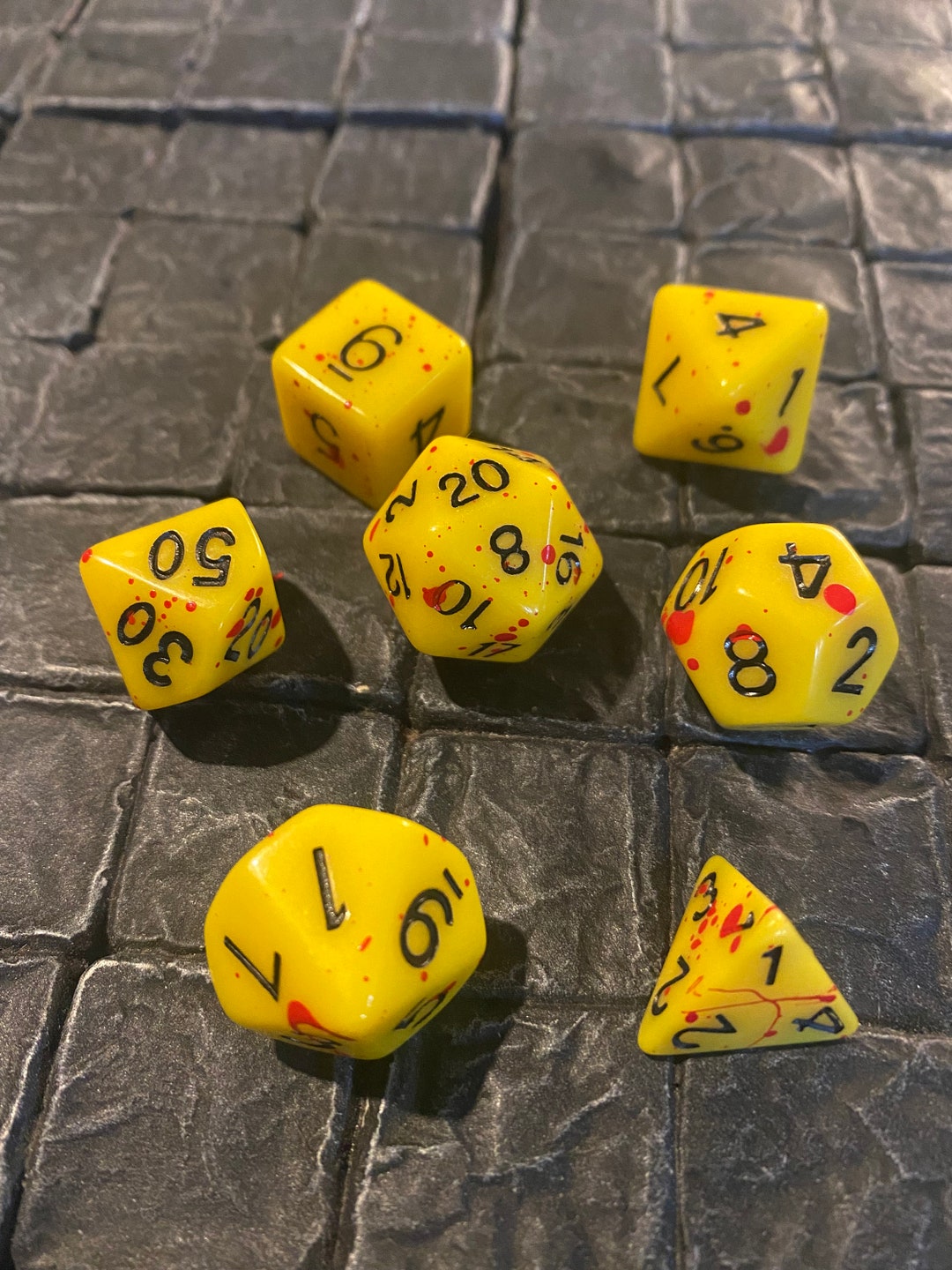 Mork Borg / Forbidden Psalm Blood Splatter Dice Set Dungeons and ...