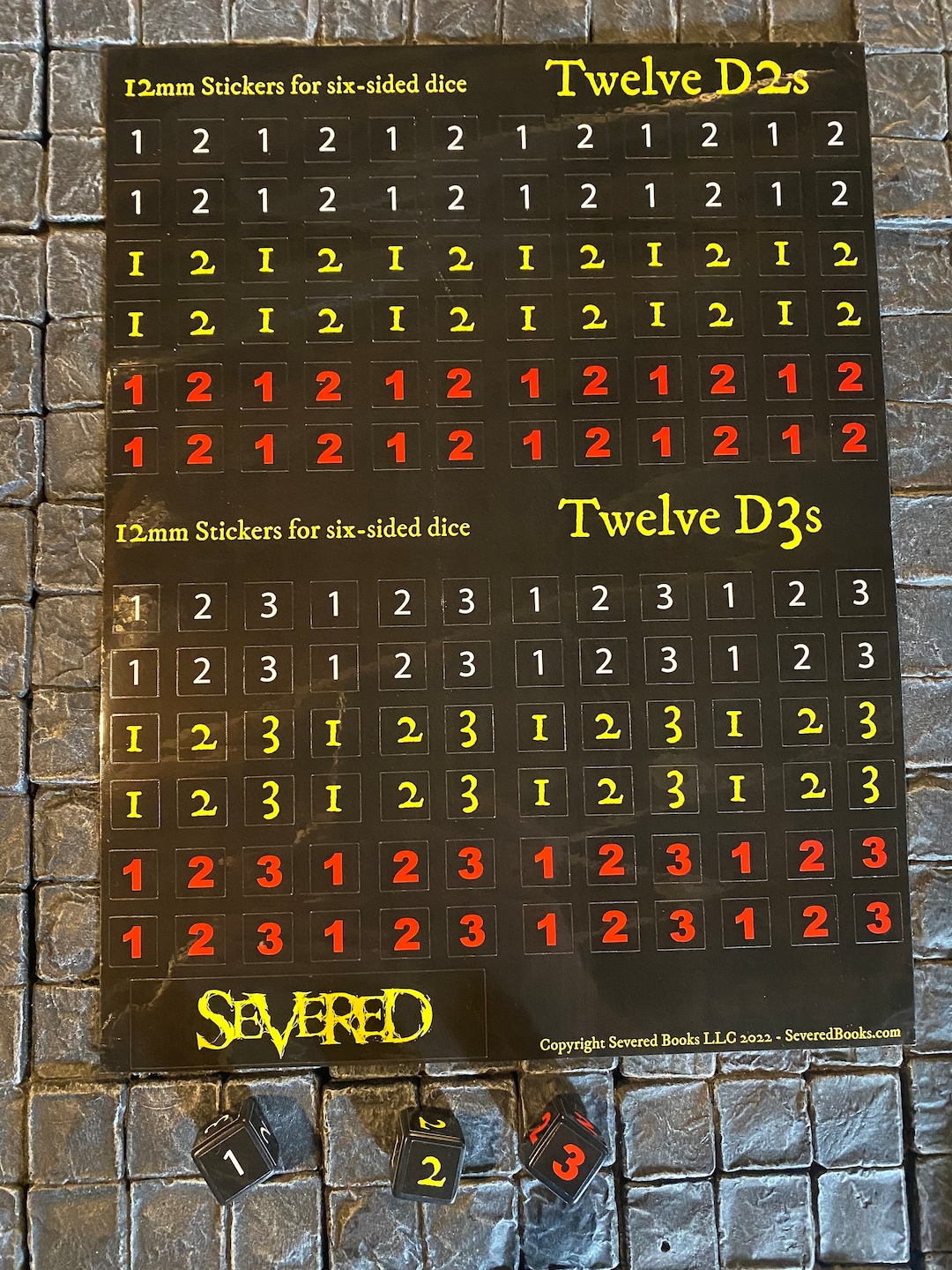 D2 and D3 Dice Sticker Sheets - Mork Borg, OSR, Dungeons and Dragons ...