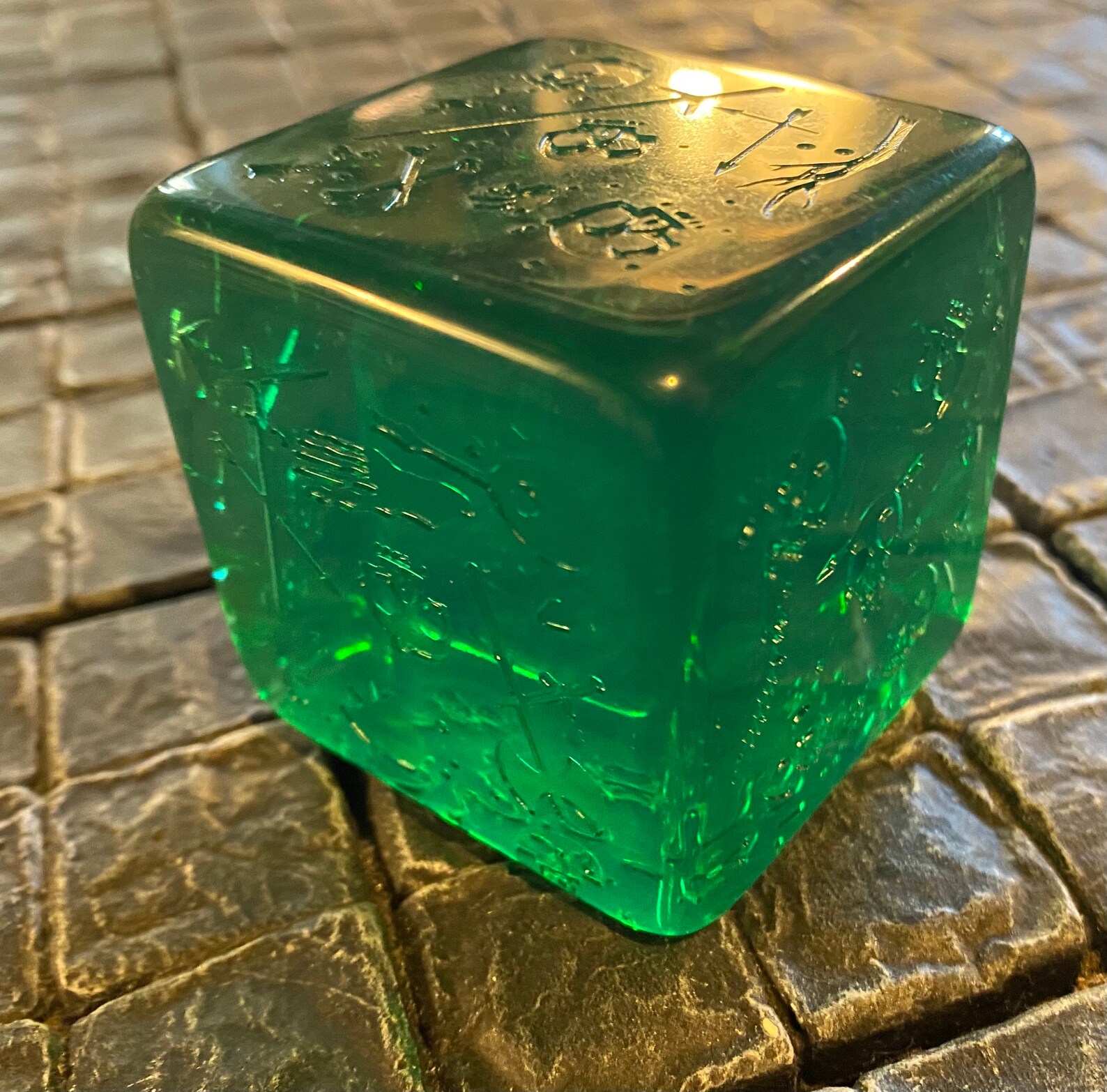 Unpainted GREEN Gelatinous Cube Minis That Are Also DICE - Etsy