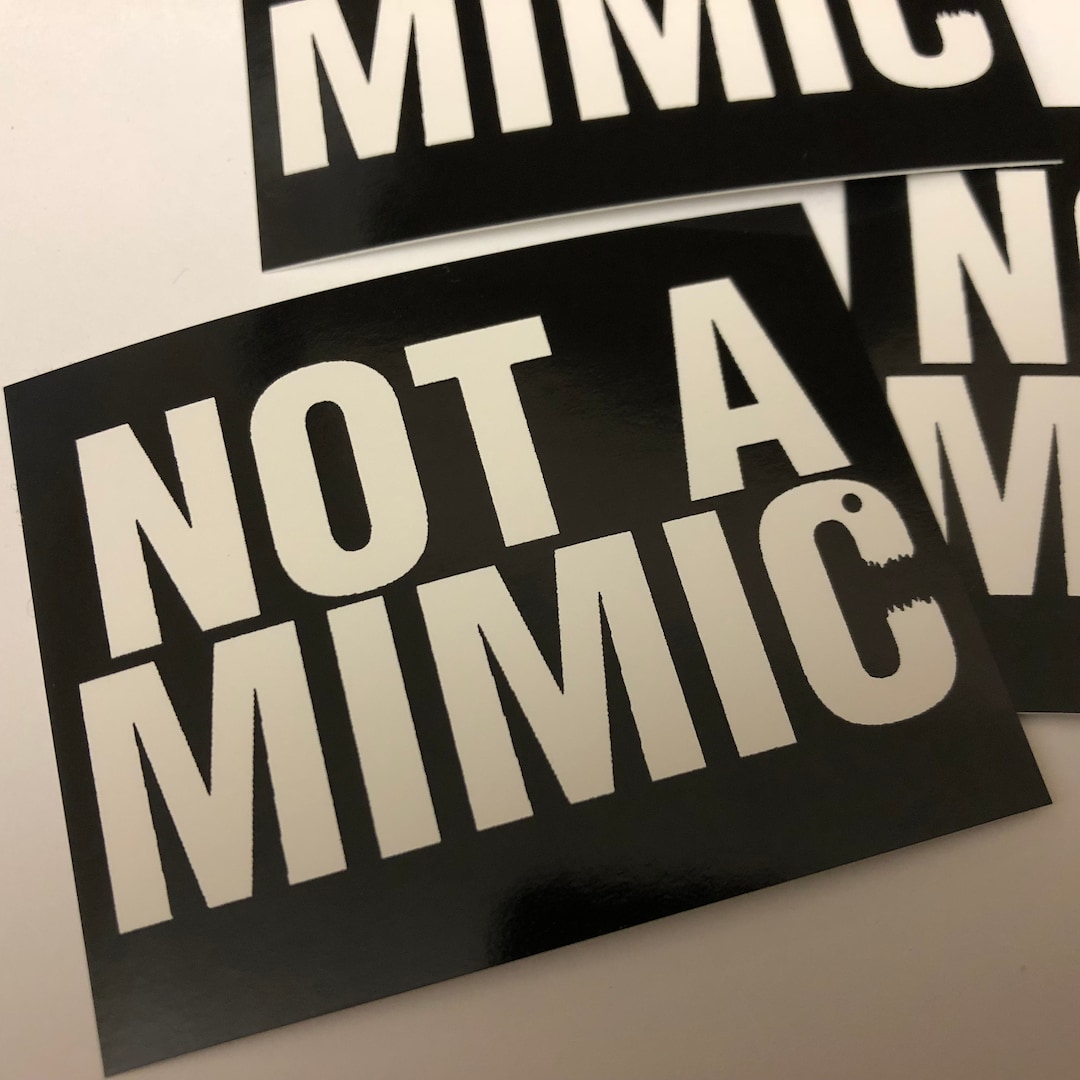 5 NOT A MIMIC Vinyl Stickers - Dnd, Dungeons and Dragons, Pathfinder ...