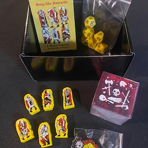 Mork Borg Mystery Box Bundle With Minis, Dice Set, Enamel Pin, and a ...