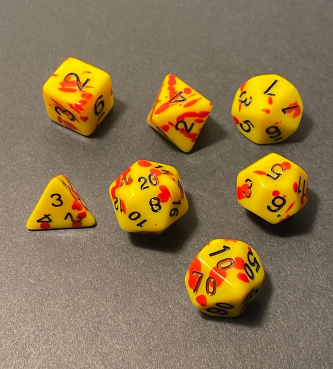 Mork Borg / Forbidden Psalm Heavy Gore Blood Splatter Dice Set Dungeons ...