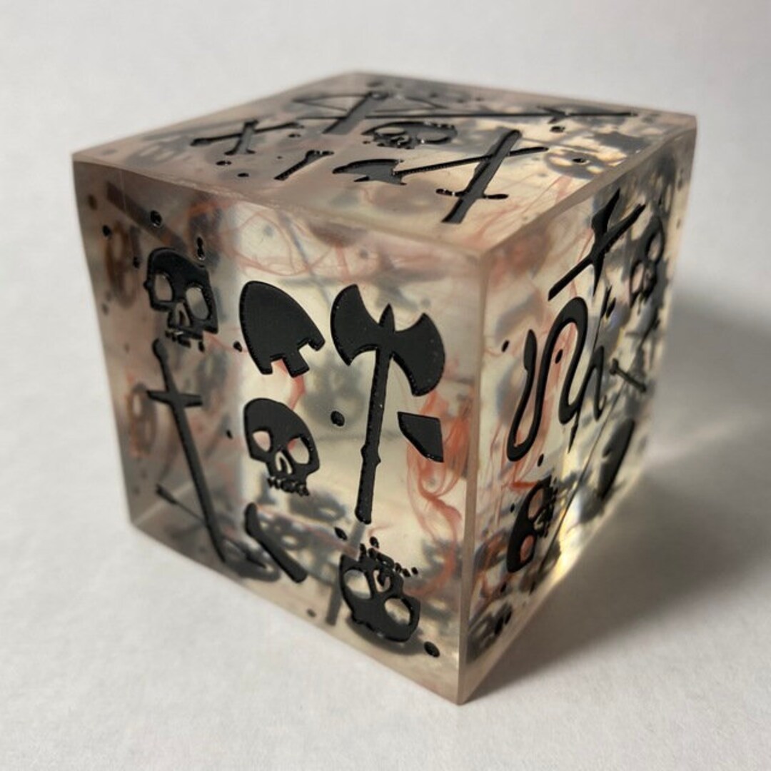 One 2" Blood Massive Gelatinous Cube Mini and Dice, Dungeons and ...