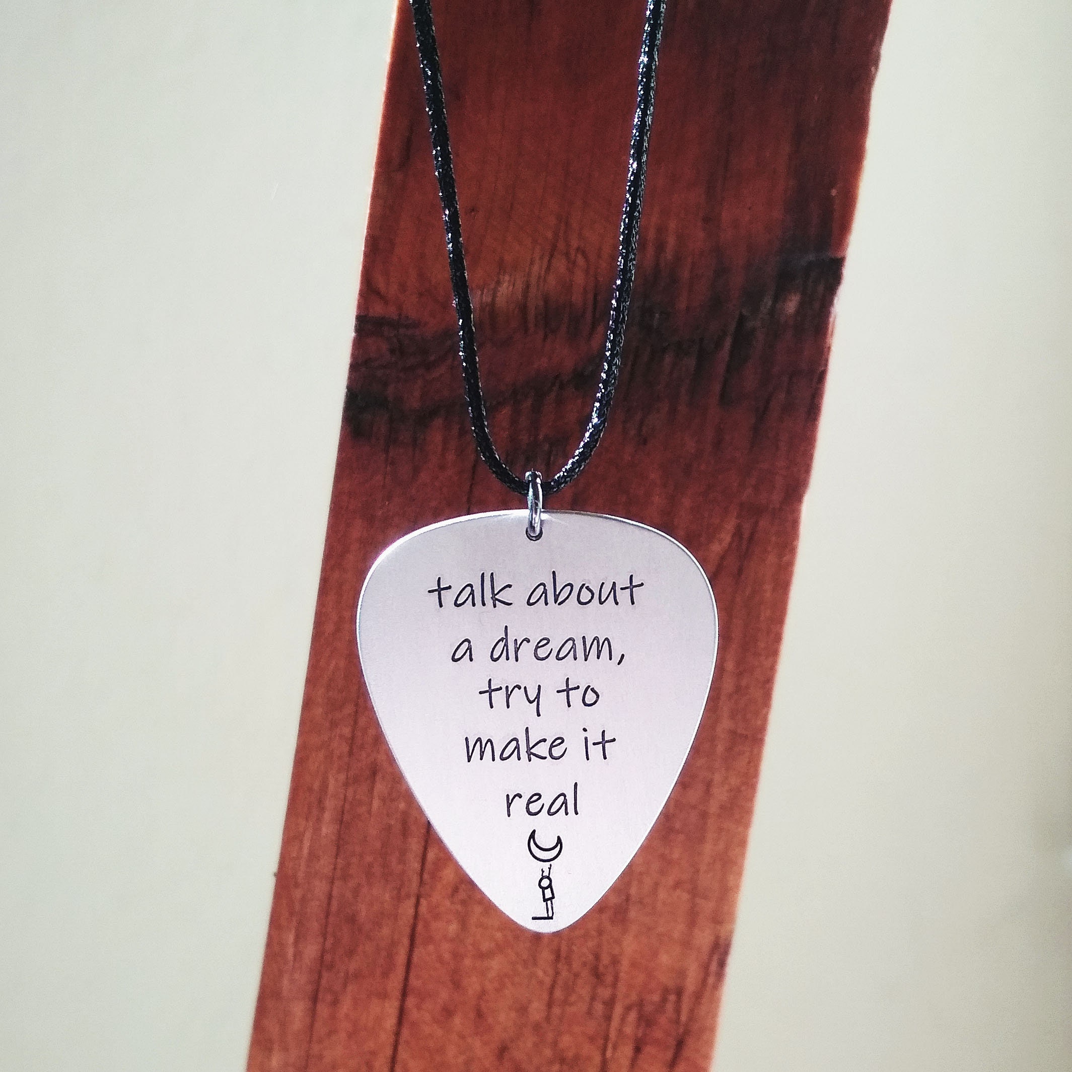 Talk About a Dream Silver Guitar Pick, Bruce Springsteen Lyrics ...