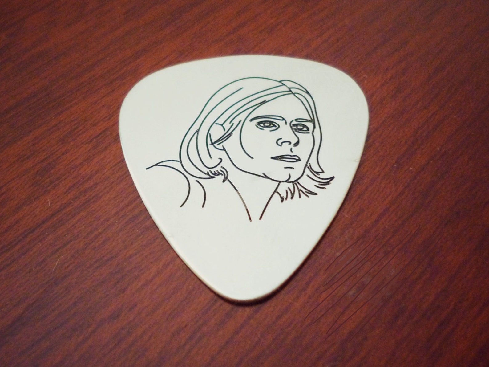 Kurt Cobain Guitar Pick, Nirvana Silver Pick, Handmade Sterling Pick ...
