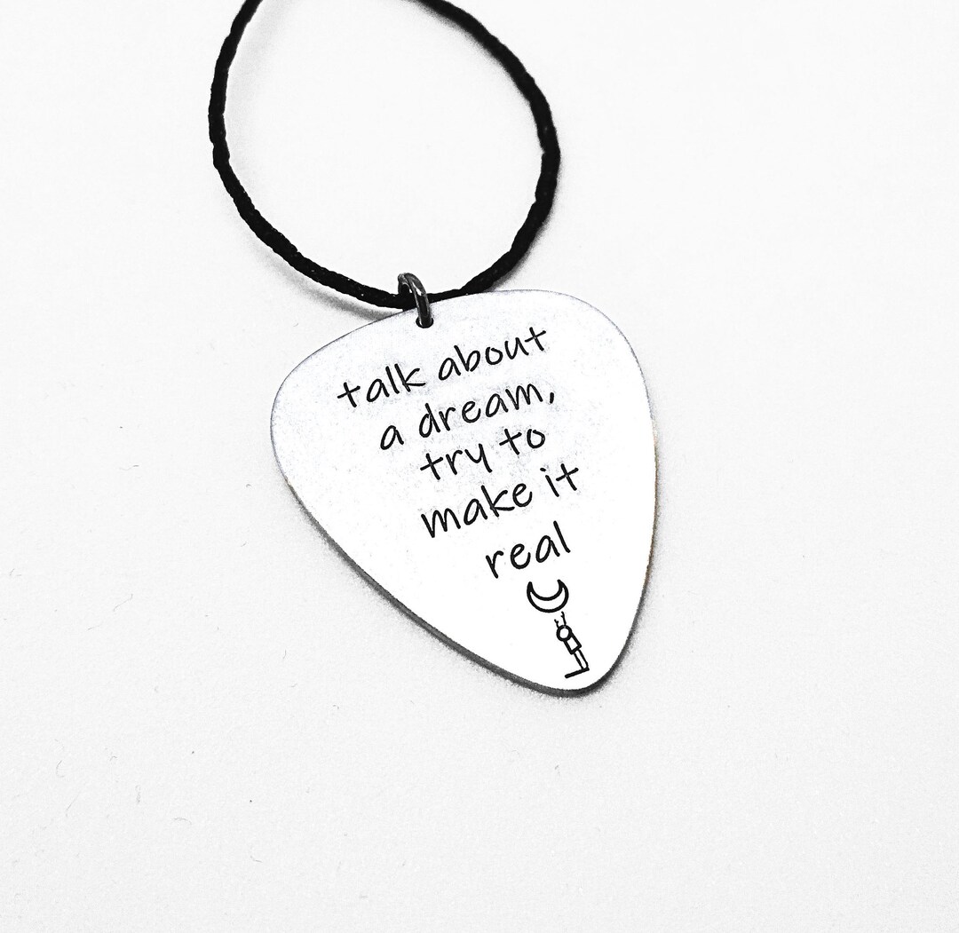 Talk About a Dream Silver Guitar Pick, Bruce Springsteen Lyrics ...