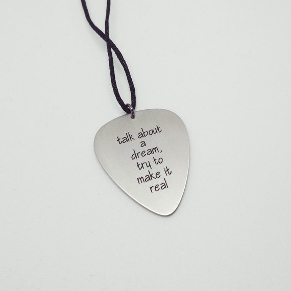 Talk About a Dream Silver Guitar Pick Bruce Springsteen | Etsy
