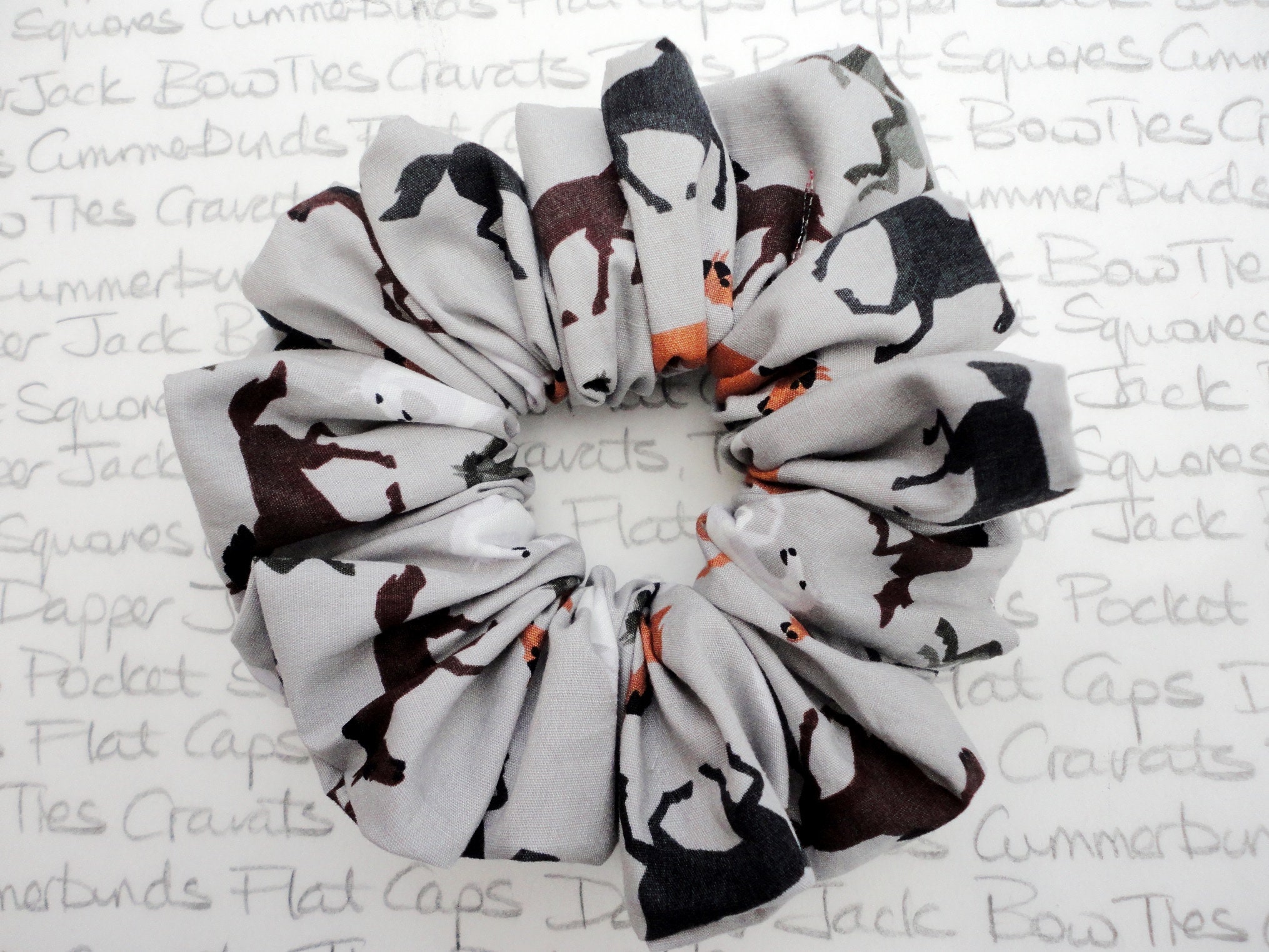 Horse Print Scrunchie, Pony Print Scrunchie, Scrunchies for Girls ...