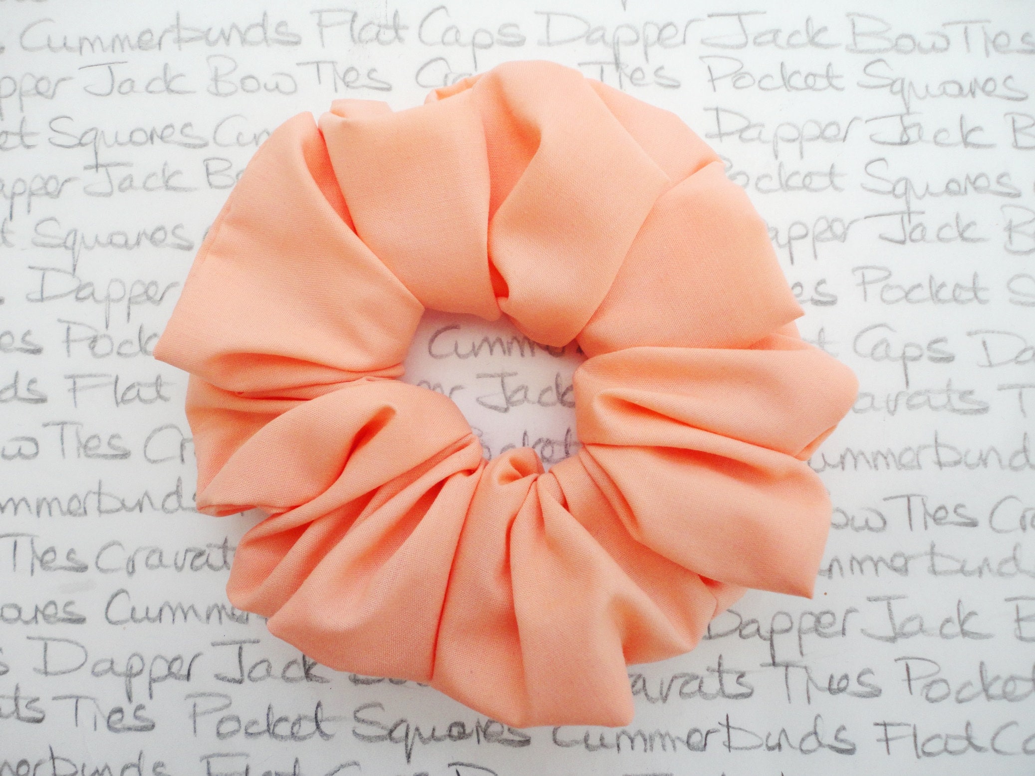 Peach Scrunchie, Hair Accessories, Peach Scrunchie Perfect for ...
