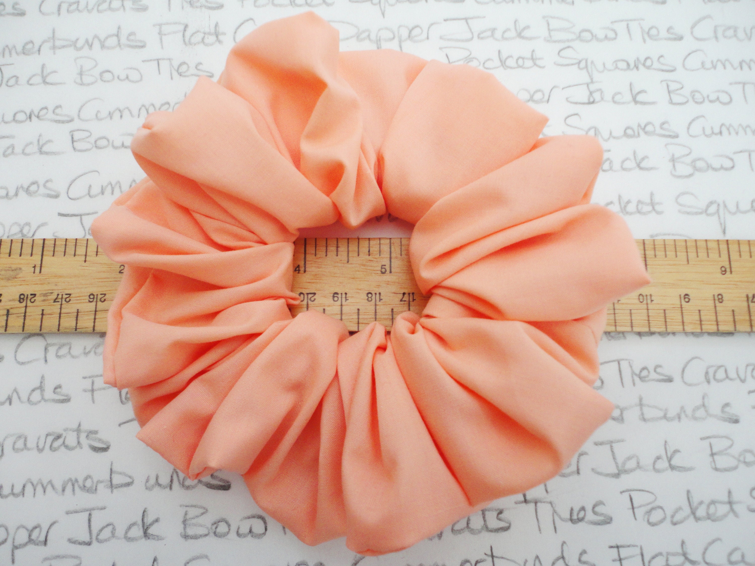 Peach Scrunchie, Hair Accessories, Peach Scrunchie Perfect for ...