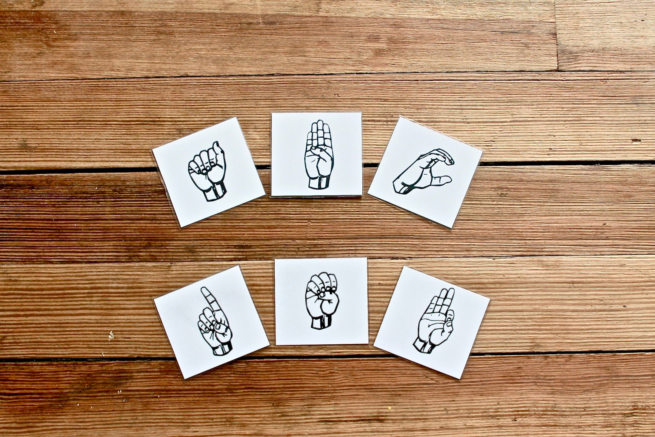 Montessori Sign Language Alphabet Matching Flashcards - Etsy