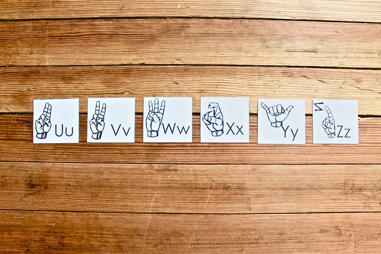 Montessori Sign Language Alphabet Cards - Etsy