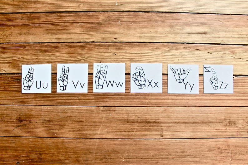 Montessori Sign Language Alphabet Cards - Etsy