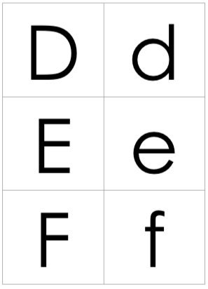 Basic Upper and Lowercase Montessori Waldorf Alphabet Matching Cards - Etsy