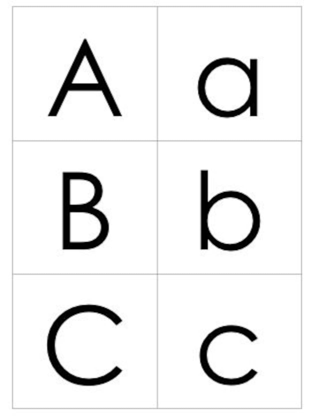 Basic Upper and Lowercase Montessori Waldorf Alphabet Matching Cards - Etsy