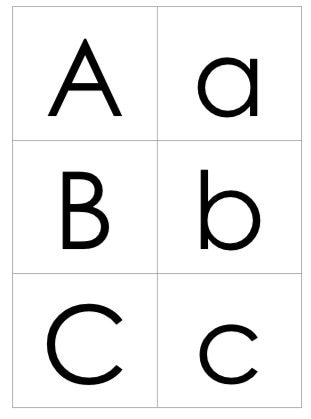 Basic Upper and Lowercase Montessori Waldorf Alphabet Matching Cards - Etsy