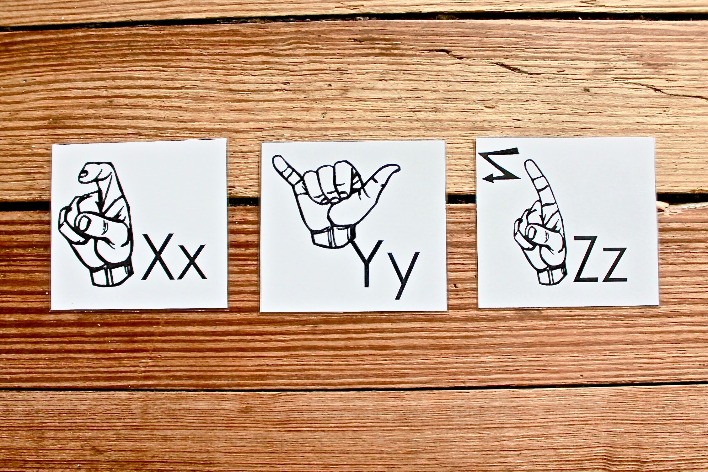 Montessori Sign Language Alphabet Cards - Etsy