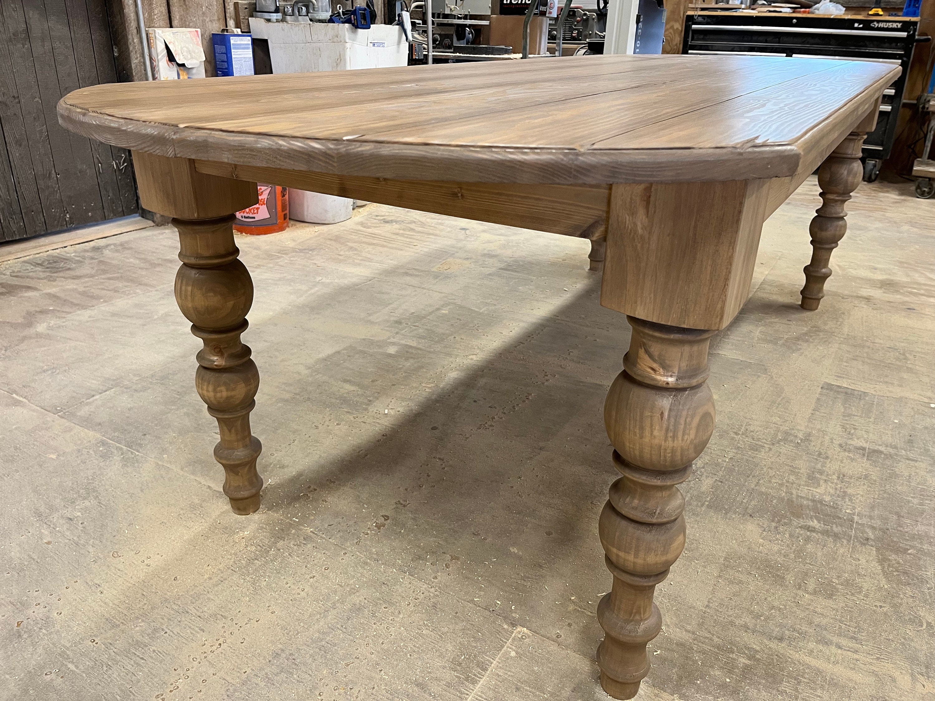 Farmhouse Dining Table // Chunky Legs // Distressed Dining Table ...