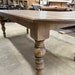 Rustic Brown Farmhouse Dining Table, Chunky Turned Legs, Oval Top - Etsy