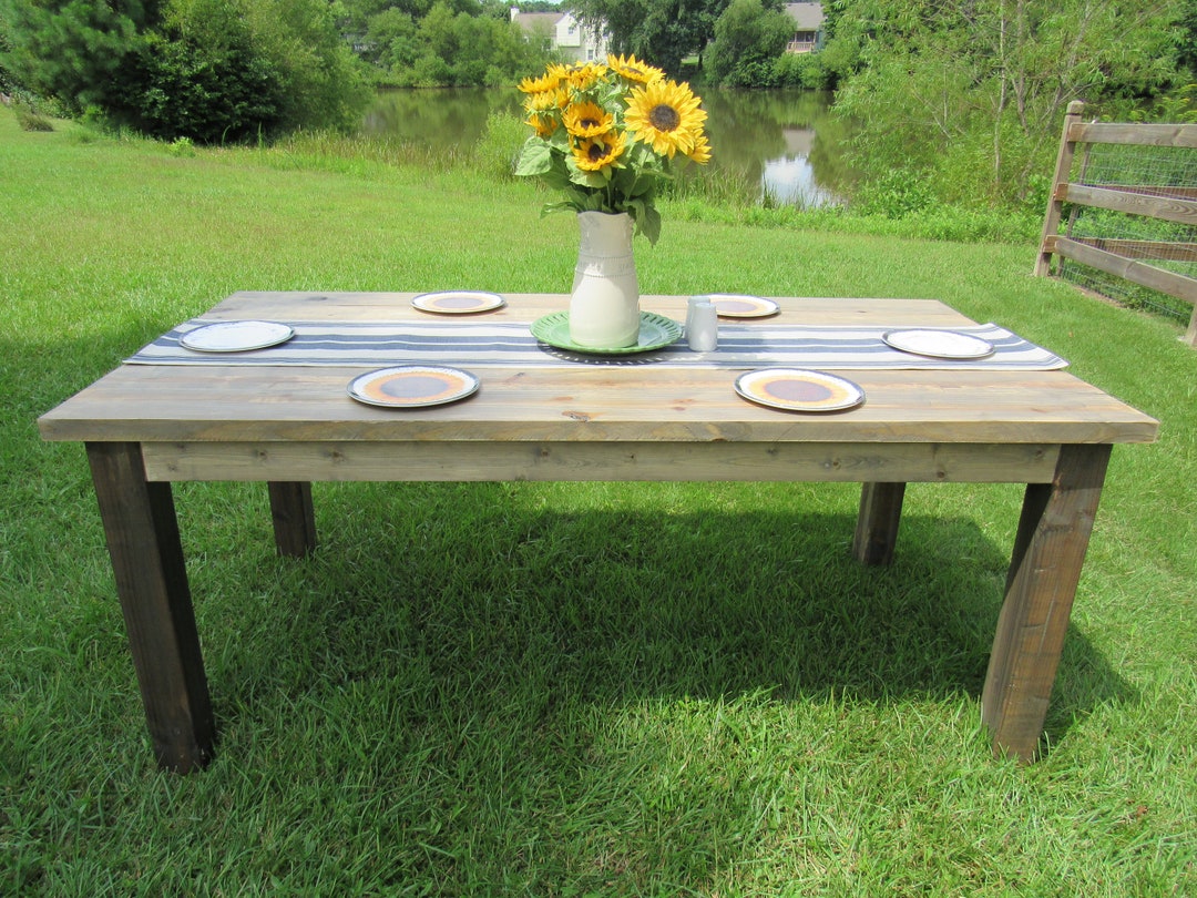 Farmhouse Dining Table // Distressed Dining Table // Rustic Farm Table ...