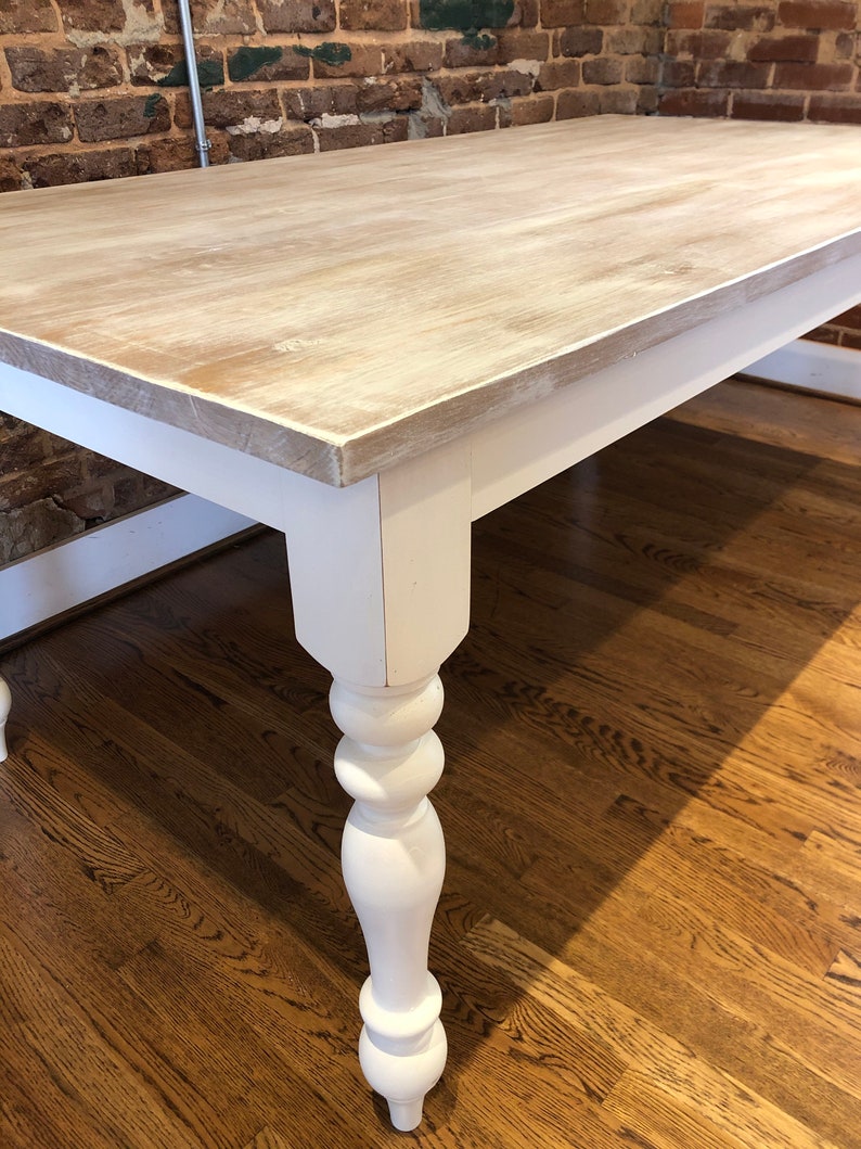 Classic Farmhouse Dining Table // Distressed Dining Table // - Etsy