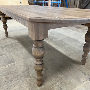 Rustic Brown Farmhouse Dining Table, Chunky Turned Legs, Oval Top - Etsy