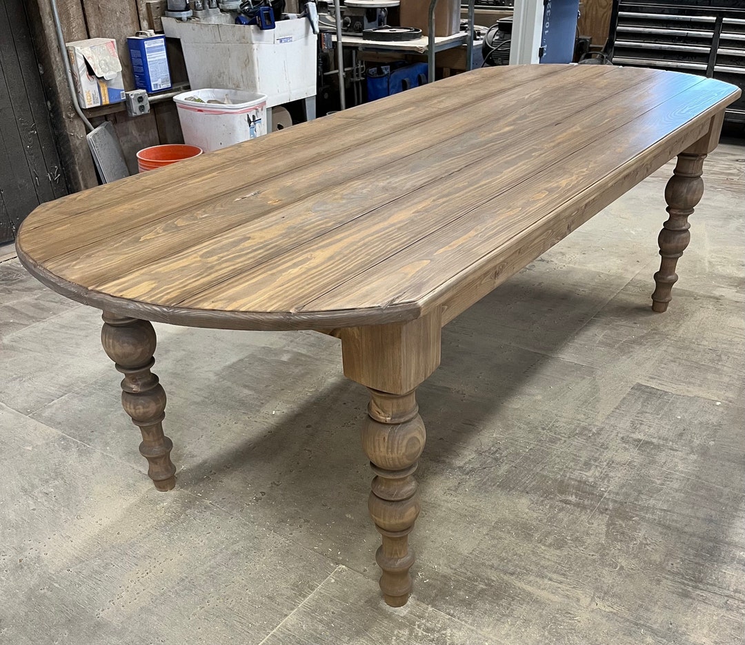 Farmhouse Dining Table // Chunky Legs // Distressed Dining Table ...