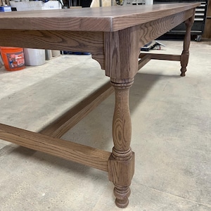 French Farm Dining Table With Turned Legs, Country Cottage - Etsy
