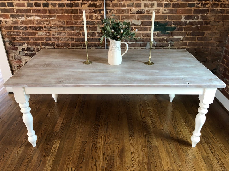 Classic Farmhouse Dining Table // Distressed Dining Table // Farm Table ...