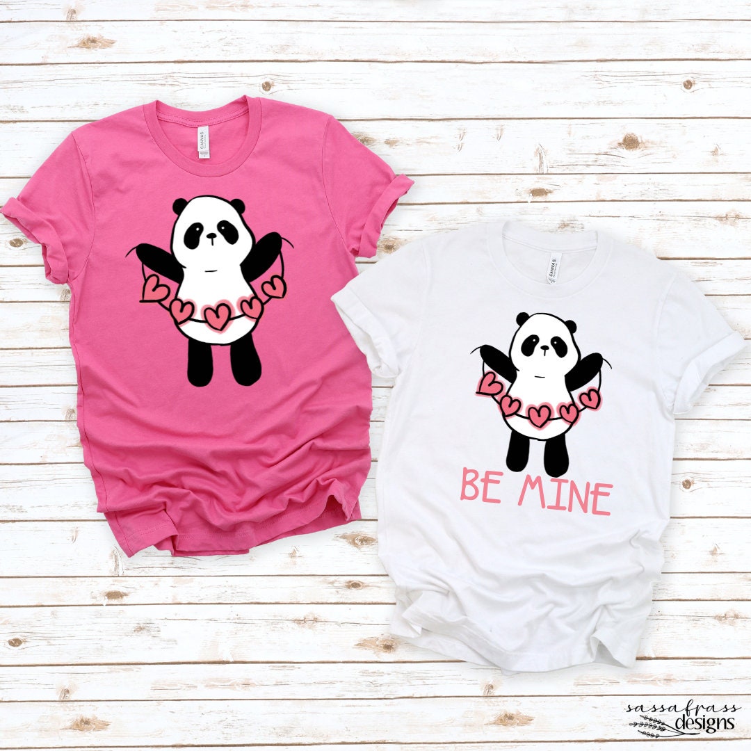 Panda Valentine's Day Heart Tee PNG/SVG Digital Download - Etsy