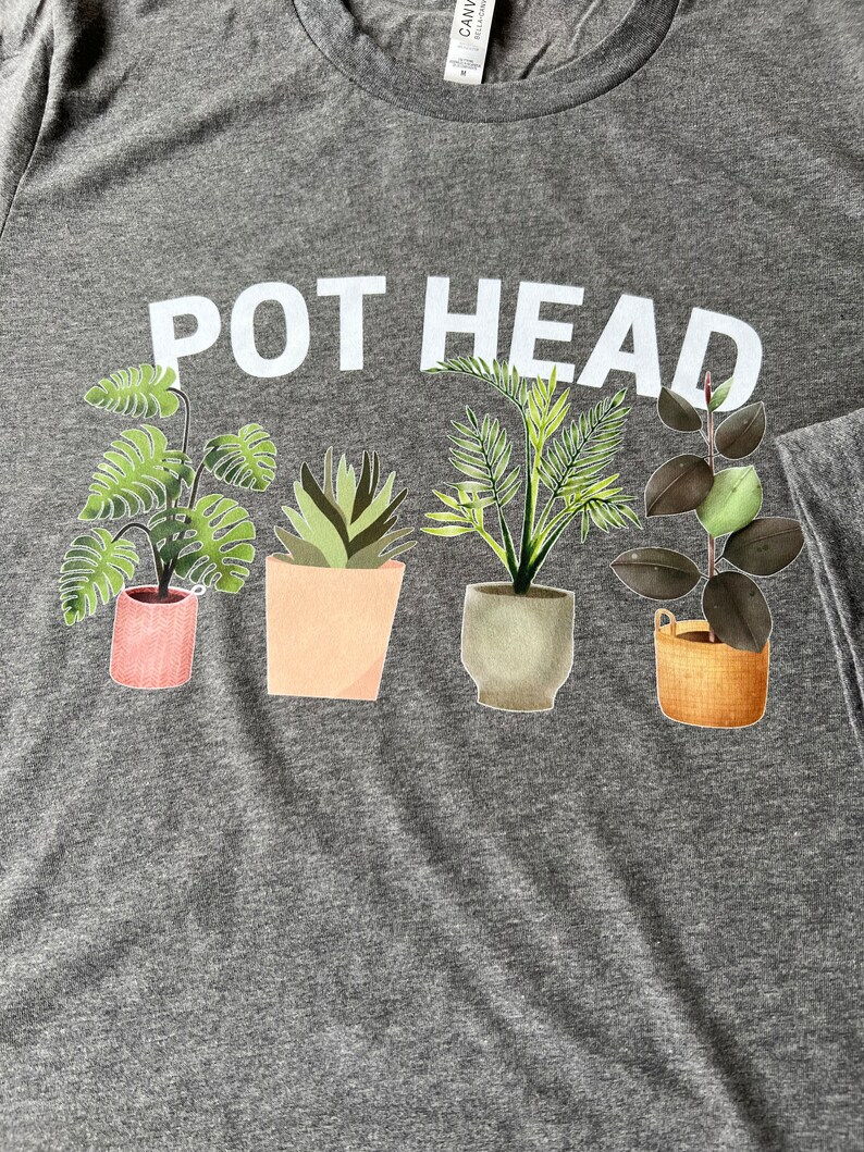 Pothead Plant PNG/SVG Direct to Film Transfer, Pot Head, Plant Lover ...