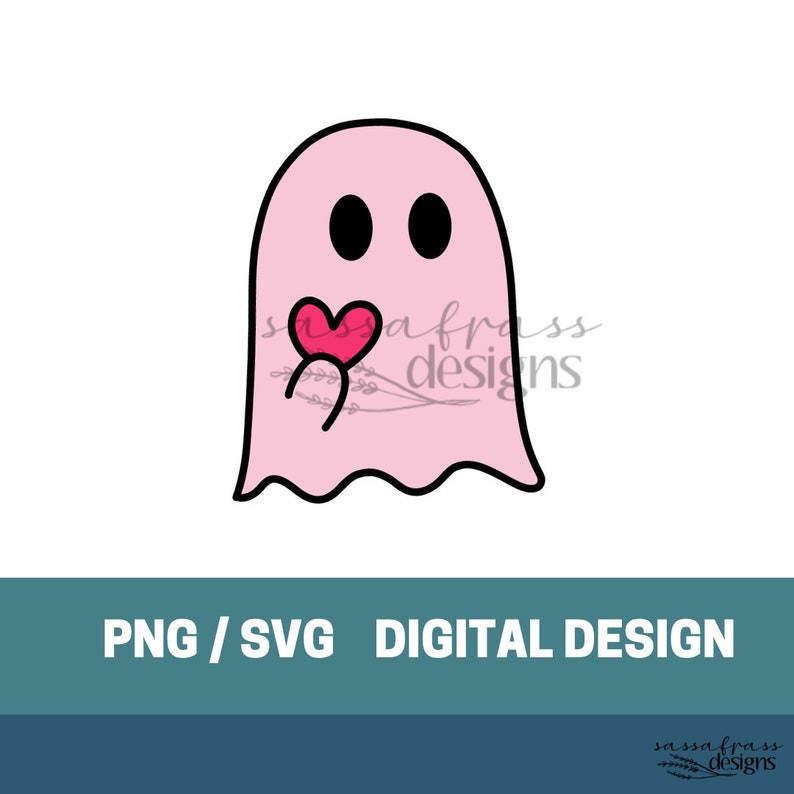 Pink Ghost SVG/PNG - Etsy